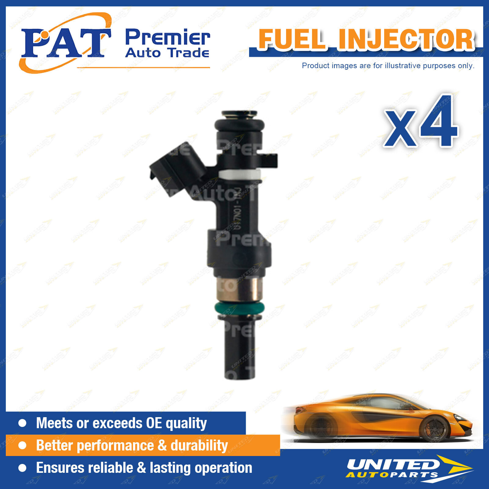 4 x PAT Fuel Injectors for Nissan Almera N17T Latio N17 Micra March K13 ...
