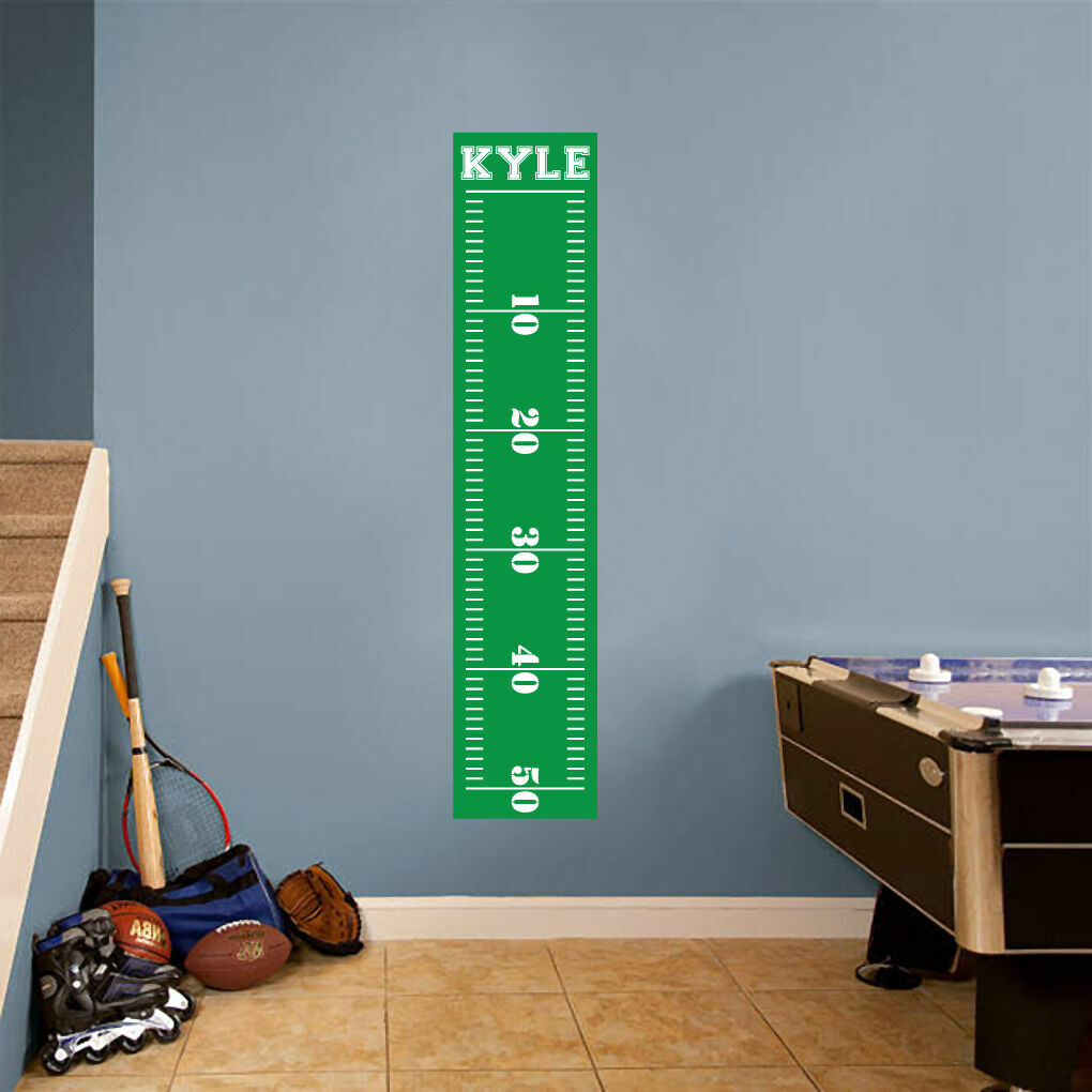 Custom Football Growth Chart Wall Decal - Sports, Nursery & Kids Room ...