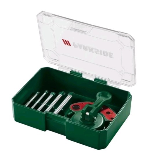 Parkside Glass & Tile Drill Bit Set With Drill Guide - 6 Piece Set 5 6 ...