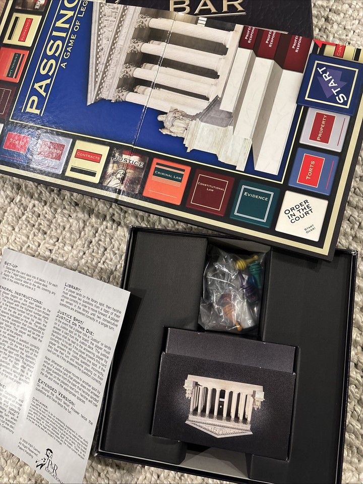 2009 PASSING THE BAR BOARD GAME by P&R, LAW SCHOOL BAR EXAM, COMPLETE ...