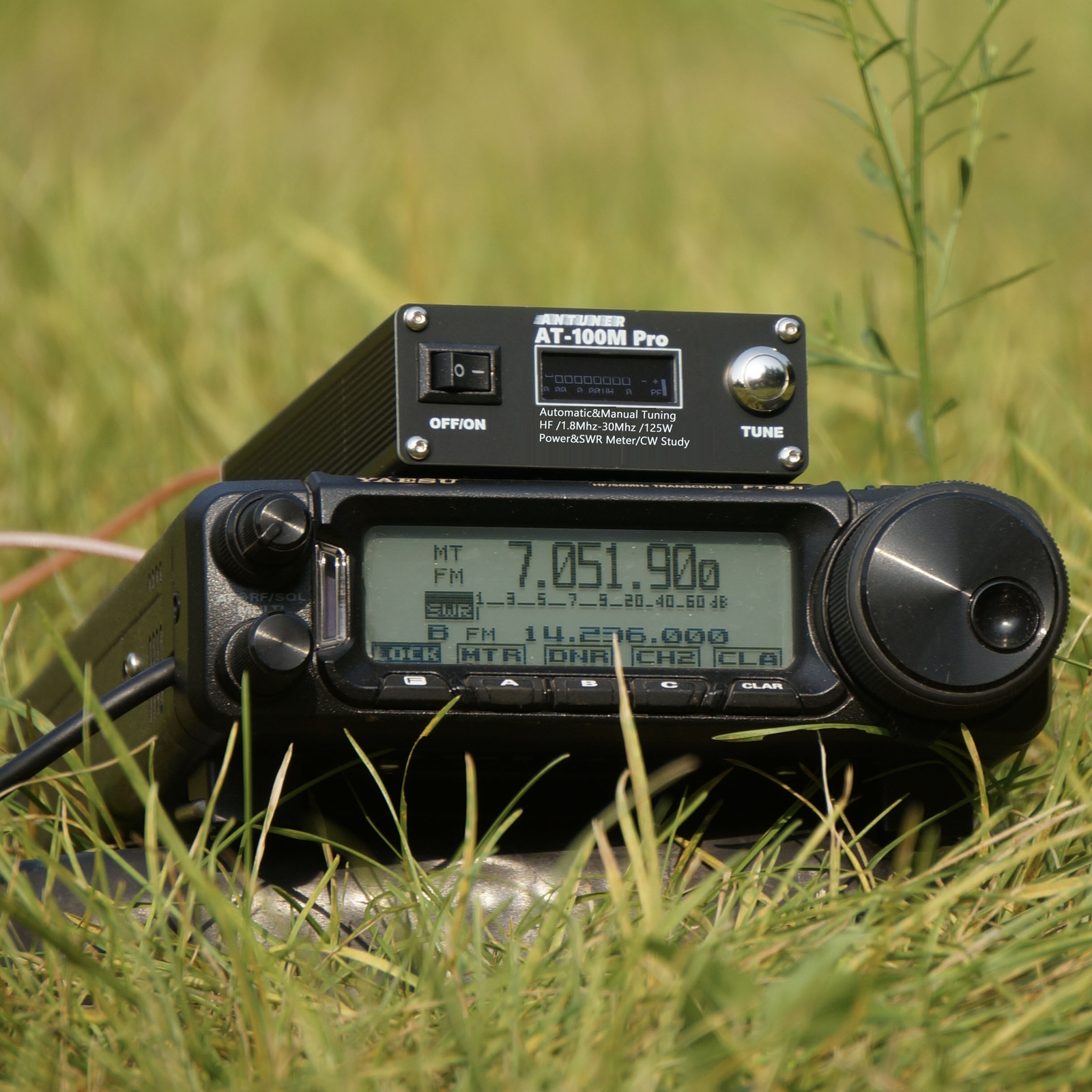 AT-100M Pro 1.8MHz-30MHz Automatic QRP Antenna Tuner SWR Power Meter ...