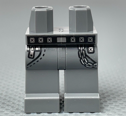 LEGO DBG Minifigure Hips & Legs Black Belt Pockets Silver Buckle Watch ...