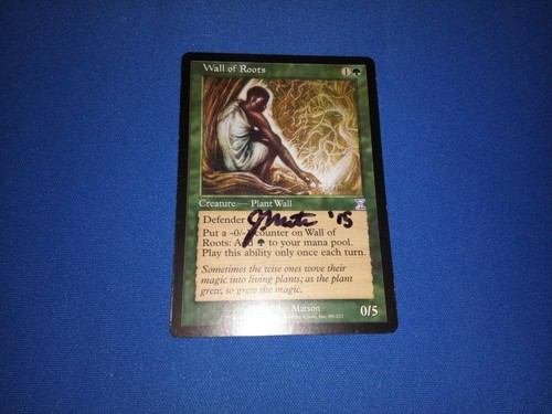 MTG Magic Wall of Roots Signed Artist Proof (w/ Sketch) Time Shifted ...