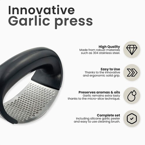 Squeeze Ginger Cutter Stainless Garlic Press Crusher Mincer Chopper ...