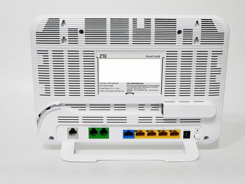 MODEM ROUTER ZTE Wi-Fi 6 Wind 3 Hub ZTE ZXHN H389X Fibra FTTH e Adsl ...