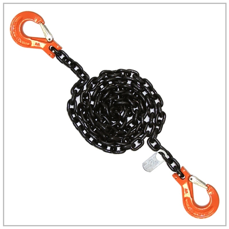 3/8" x 15' ft Grade 100 Single Leg Lifting Chain with Sling Hook Latch ...
