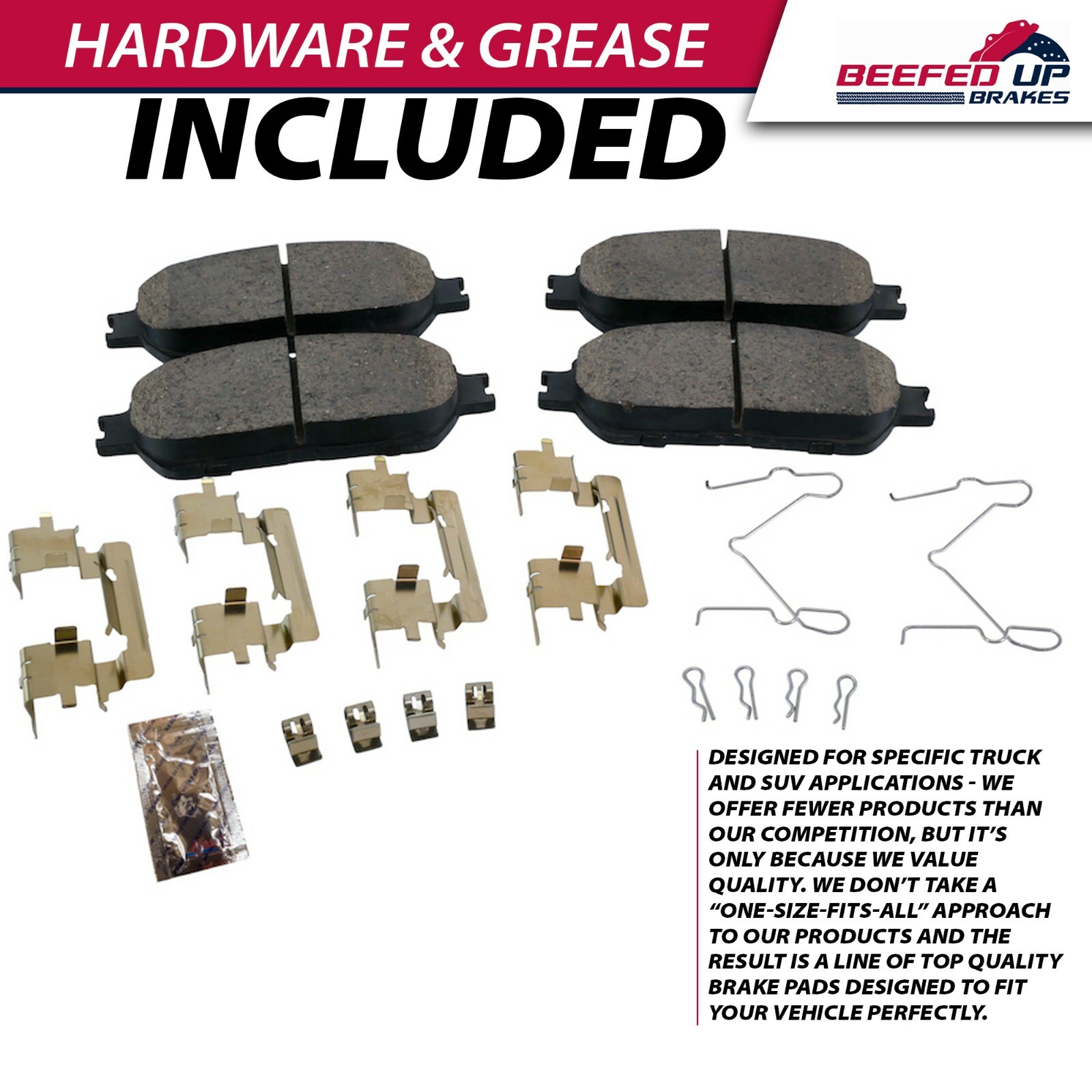 Front Ceramic Brake Pads for 2005-2015 Toyota Tacoma (5 Lug Nut Wheels ...