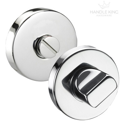 Bathroom Lock Thumb Turn & Release Polished Stainless Steel 10mm Thick ...
