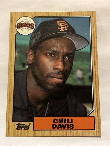 1987 Topps Baseball Card Chili Davis San Francisco Giants #672 | eBay