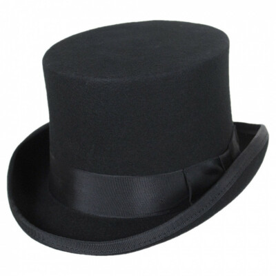 Jaxon Hats Mid Crown Wool Felt Top Hat | eBay