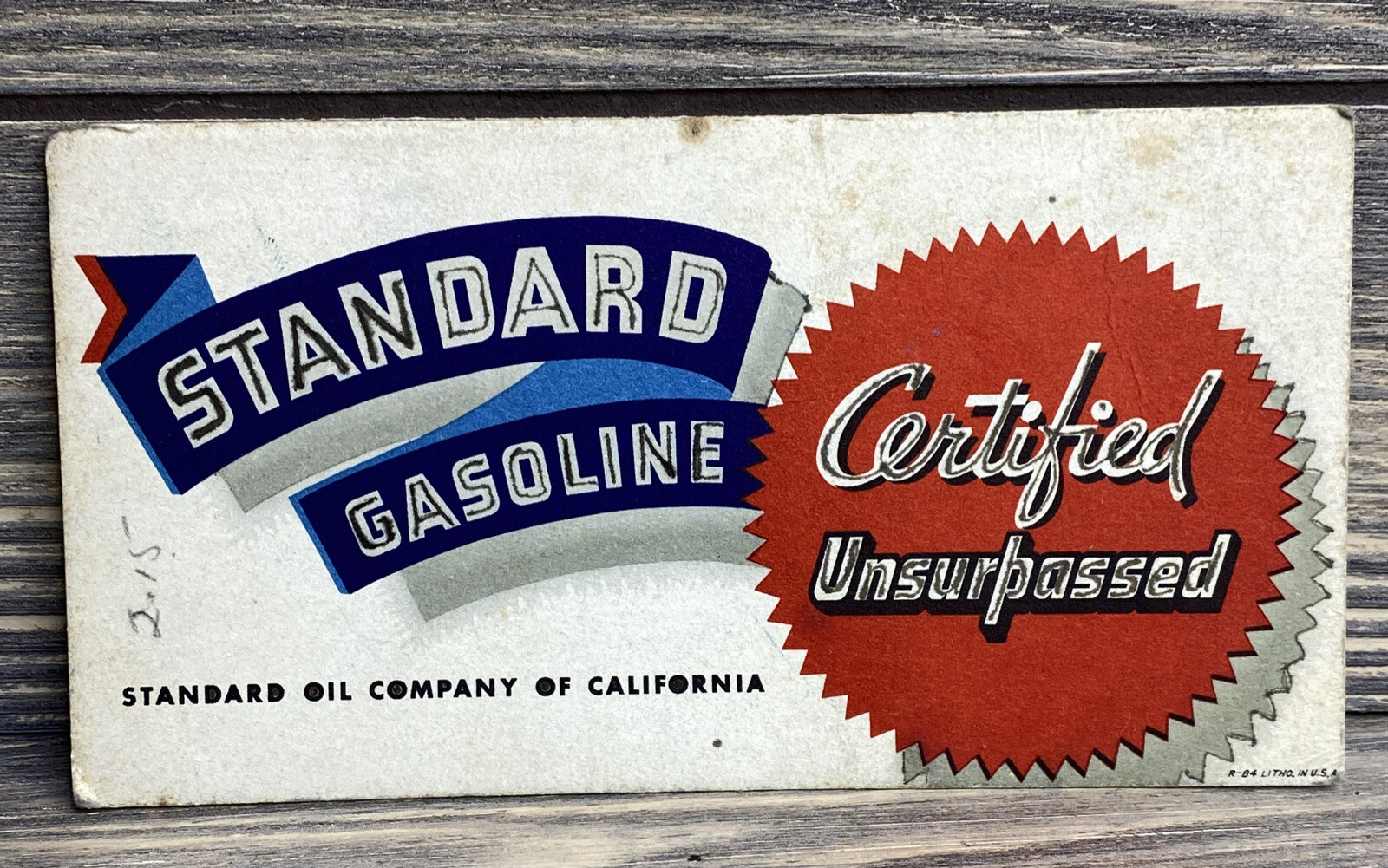 Vintage Advertising Card Standard Oil Company Of California | eBay
