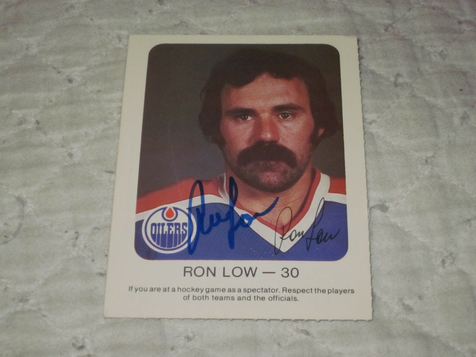 RON LOW SIGNED AUTOGRAPHED 1981 RED ROOSTER CARD-EDMONTON OILERS | eBay