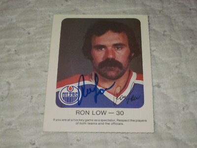 RON LOW SIGNED AUTOGRAPHED 1981 RED ROOSTER CARD-EDMONTON OILERS | eBay
