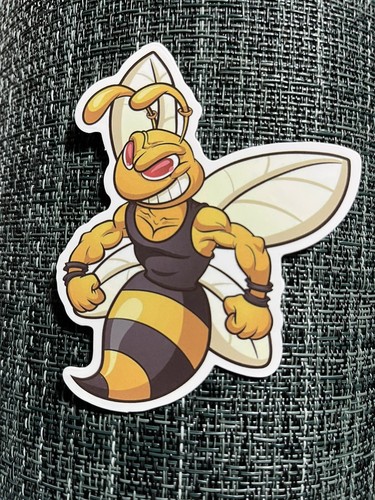 Angry Hornet Bee Wasp Yellow Jacket Skateboard Hiking Vinyl Sticker 3.5 ...