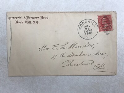 SBB140 Bank Envelope Letterhead Commercial Farmers Bank Rock Hill SC ...