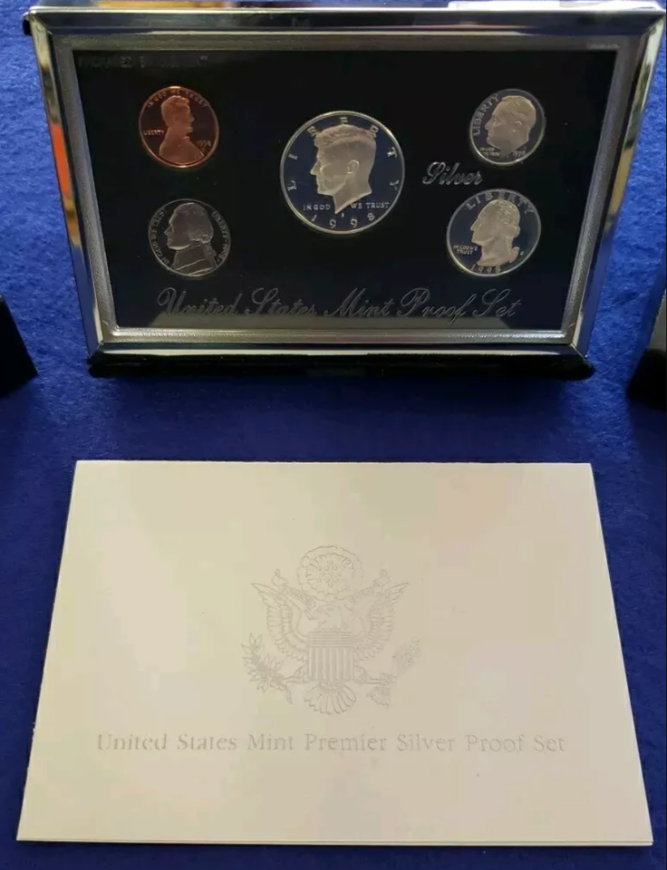 1998-S US Mint Premier Silver Proof Set 90% Silver OGP COA 5 Coins | eBay