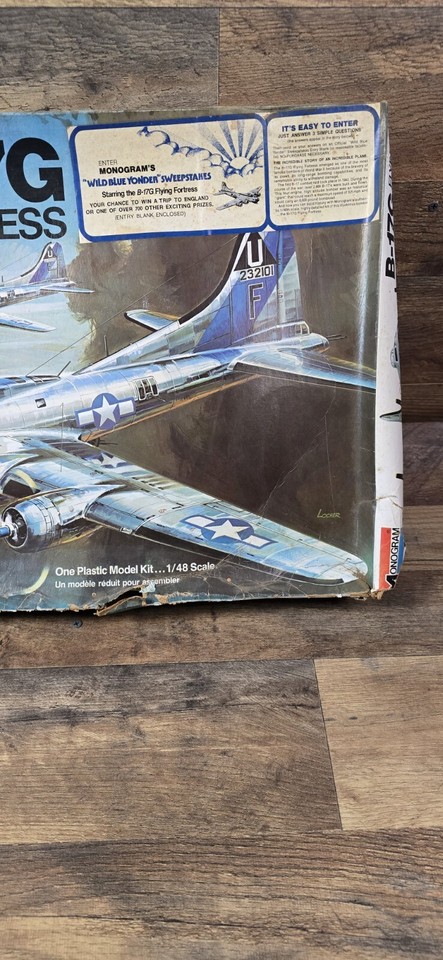 Monogram #5600 B-17G Flying Fortress 1:48 Scale Model Plane Open Box ...