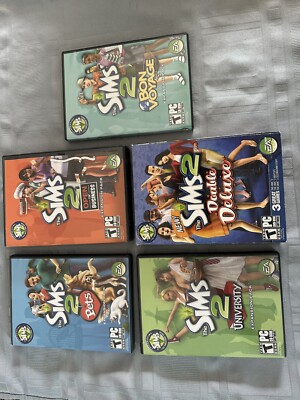 The Sims 2 PC CD ROM Expansion Pack Games Bundle W/ Manuals- Lot Of 5 ...