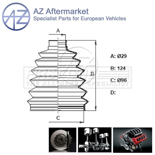 Fits Mercedes M-Class 2005-2011 AZ Front Outer CV Joint Boot Set ...