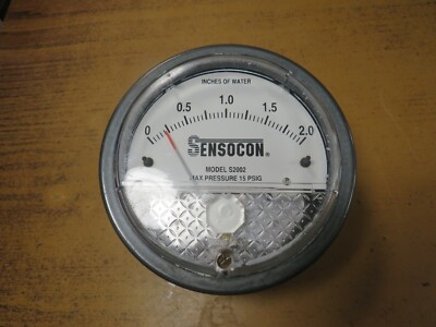 Sensocon S2002 Differential Pressure Gauge 0-2" | eBay