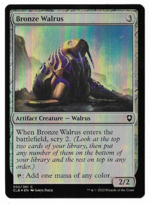MTG Bronze Walrus FOIL Battle for Baldur's Gate (CLB) Common Magic #302 ...