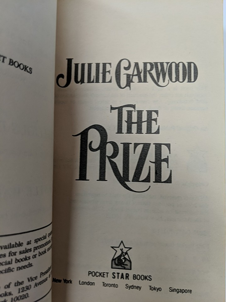 The Prize by Julie Garwood Pocket Star Books 1st Edition 1991 PB Good ...