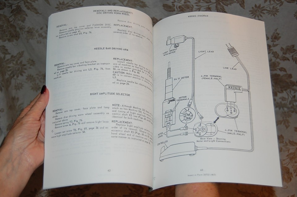 Factory Authorized Service Manual for Singer 500 500A 503 503A Sewing ...