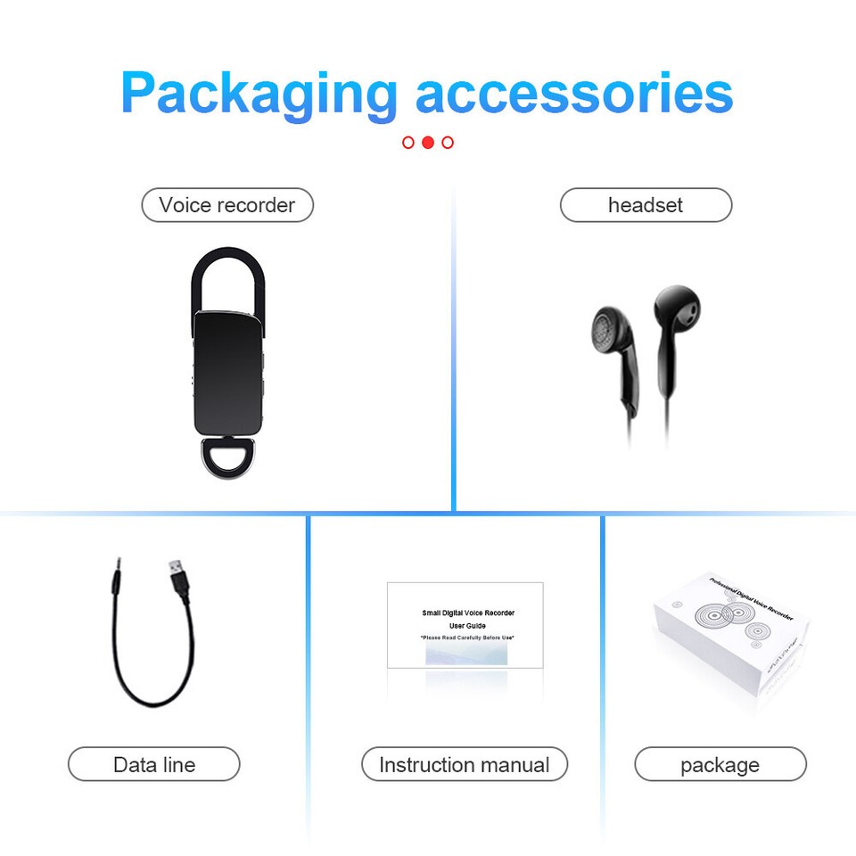 🔥Mini Digital Voice Audio Recorder Hidden Spy Keychain MP3 WAV ...