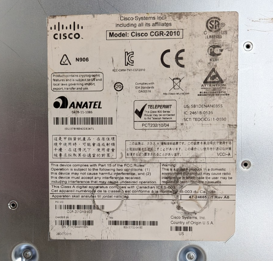 CISCO CGR-2010/K9 Router | eBay