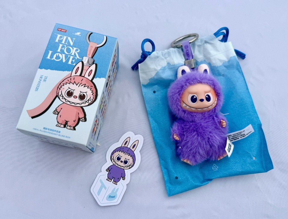 POP MART Labubu Pin For Love Letter T - Alphabet Plush New Open Box ...