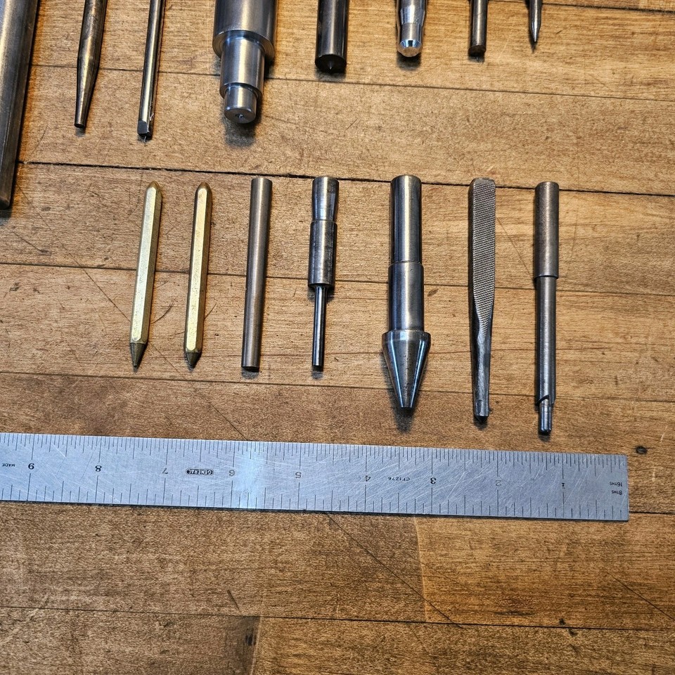 Vintage Machinist PUNCHES Size & Type Lot • Toolmaker Steel Punch Sets ...