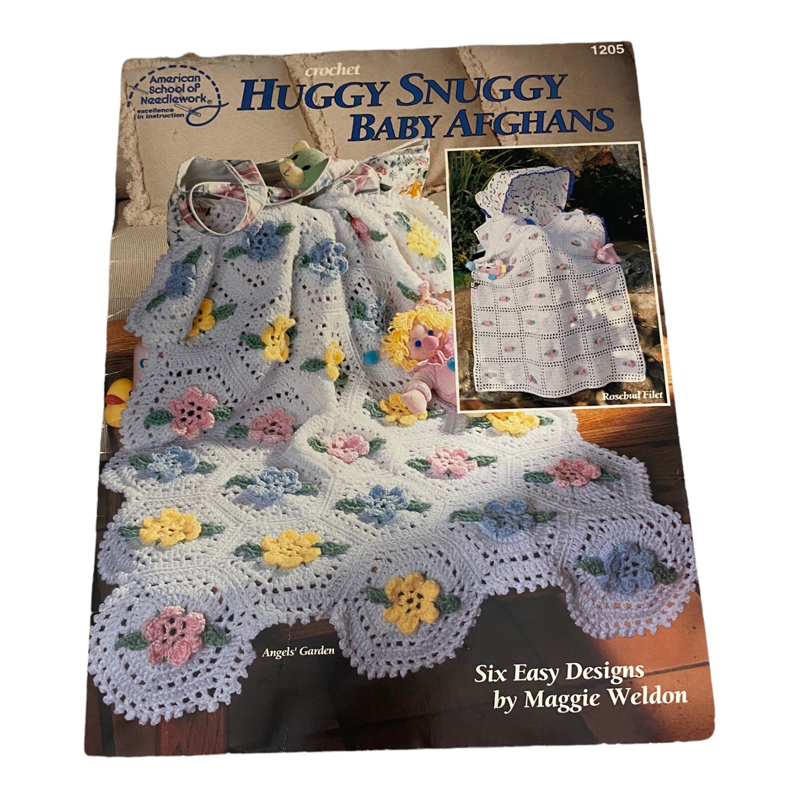 Huggy Snuggy Baby Afghans Crochet Leaflet American School of Needlework ...
