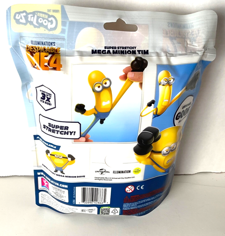 Despicable Me 4 Super Stretchy Mega Minion Tim Figure From Goo Jit Zu ...