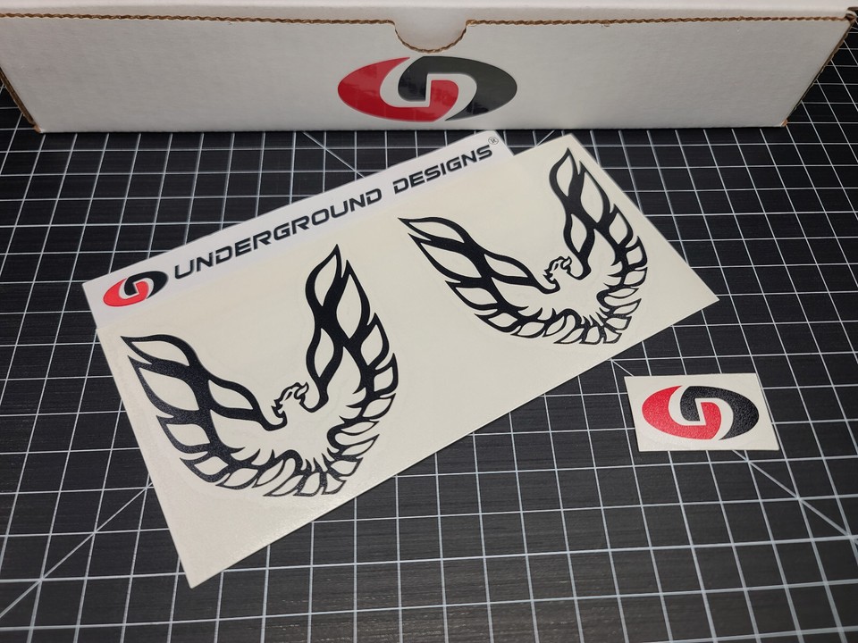 Firebird Decals (2pk) Retro Pillar Window Stickers Fits Pontiac Trans ...