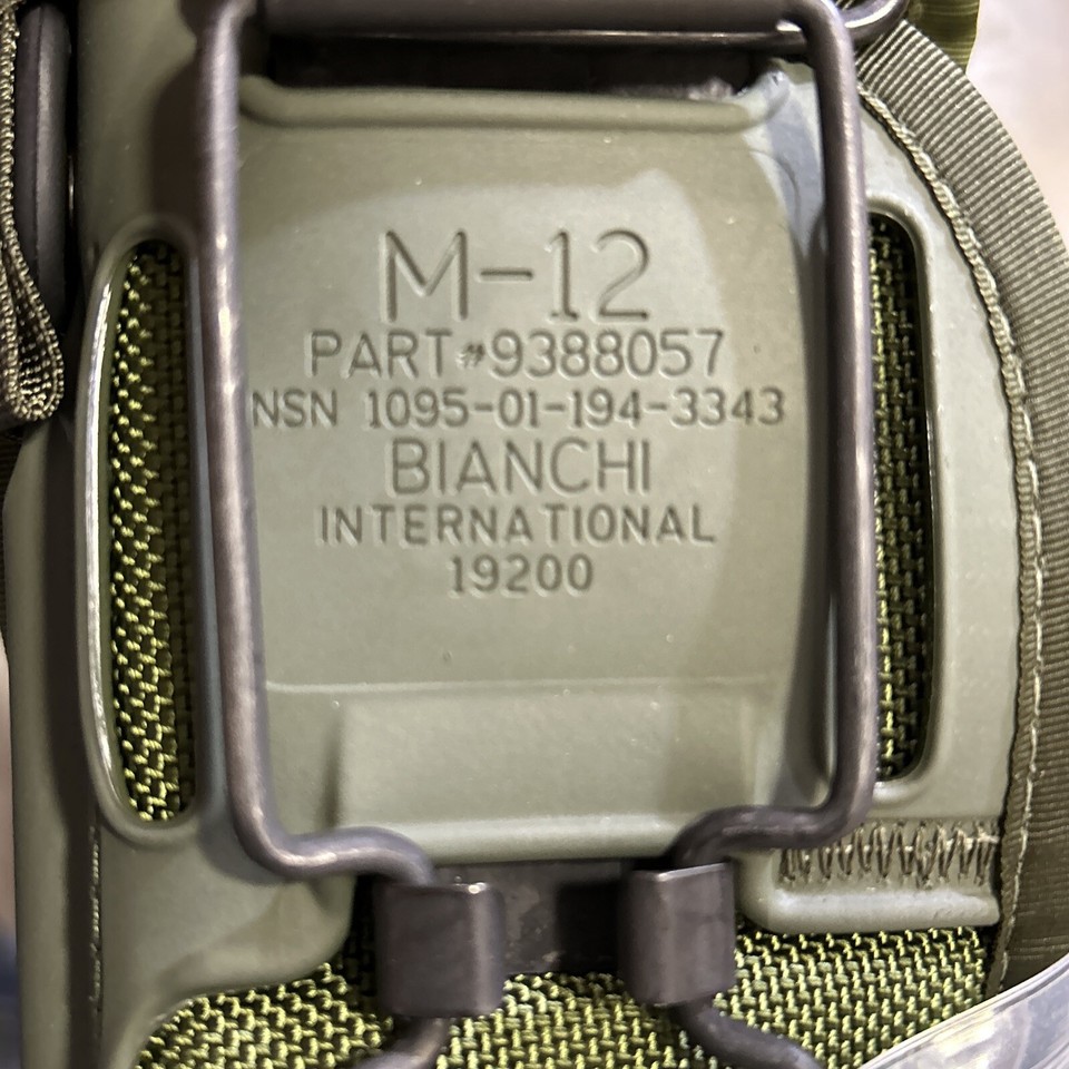 USGI M12 Holster Pistol Hip Bianchi Military Universal Olive Drab | eBay