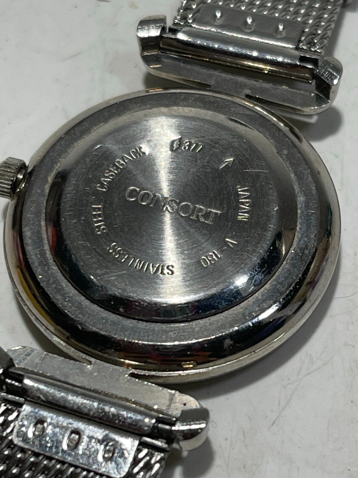 Consort Women's Silver Quartz Watch V-180 Stainless Steel Caseback ...