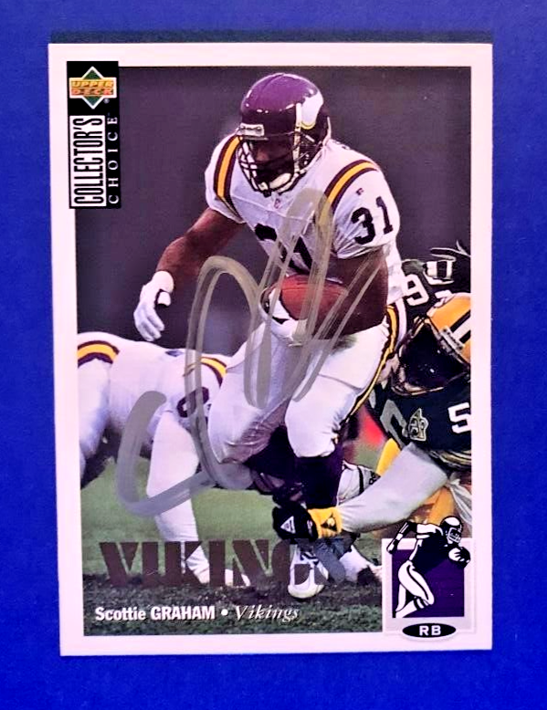 SCOTTIE GRAHAM Vikings, Ohio State Buckeyes 1999 UD AUTOGRAPH / SIGNED ...