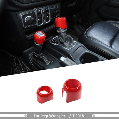 Center Gear Shift 4WD Knob Head Cover Trim For Jeep Wrangler JL JT 2018 ...