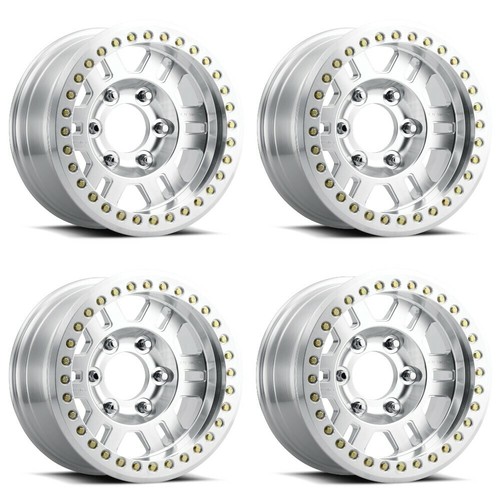 Set 4 17" Vision Off-Road 398BL Manx Beadlock Machined Wheels 17x8.5 ...