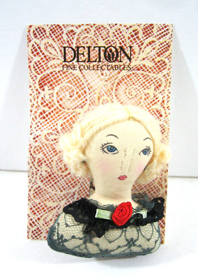 Vintage Delton Collectible Plush Bust Head Brooch Pin #6 For The Love ...
