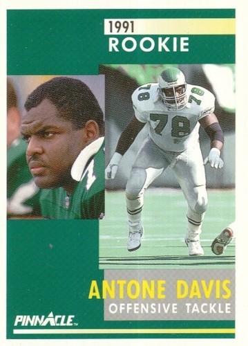 #306 PHILADELPHIA EAGLES # ANTONE DAVIS # ROOKIE CARD PINNACLE NFL 1991 ...