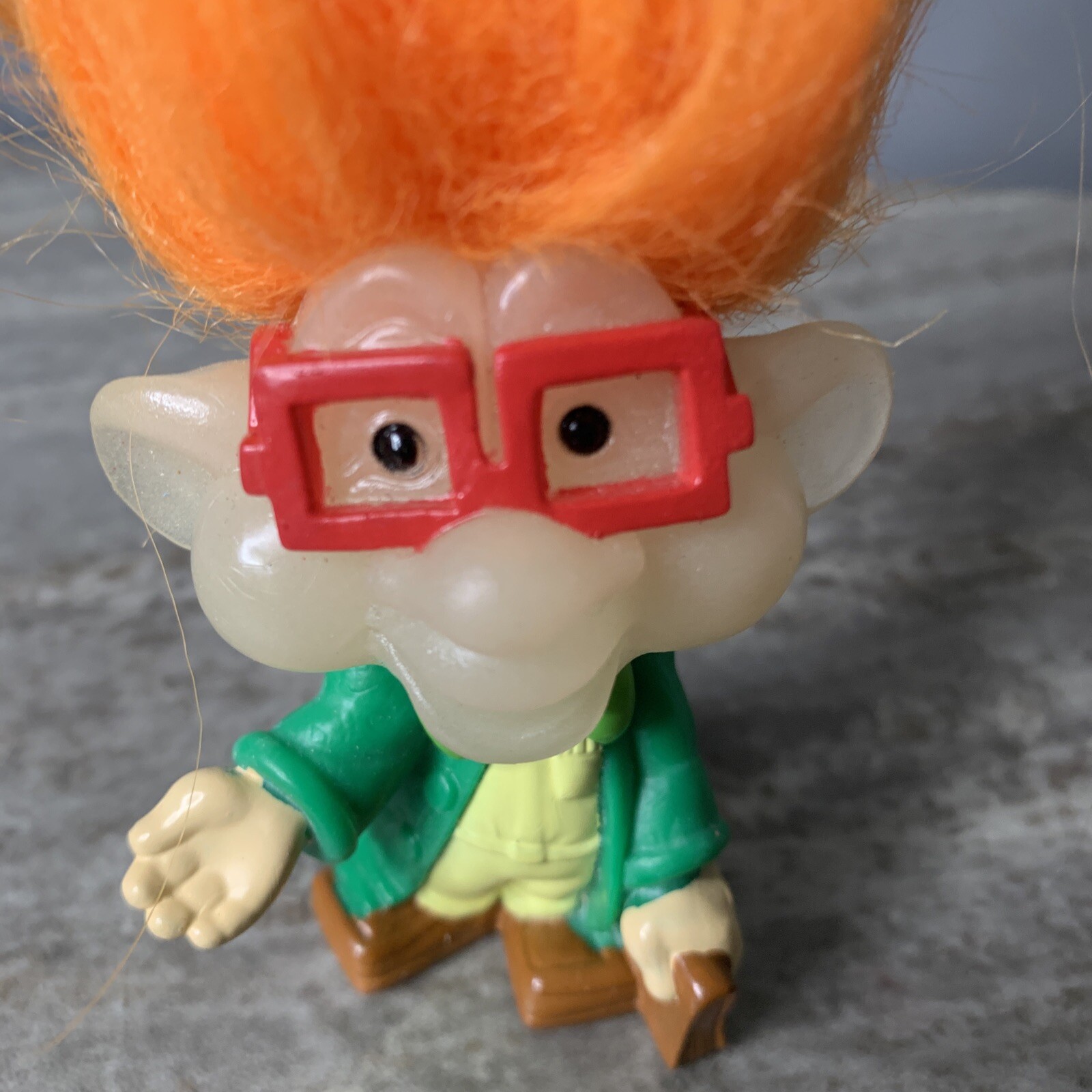1993 Burger King Toy Troll doll Glow in the Dark Orange Hair I.Q ...