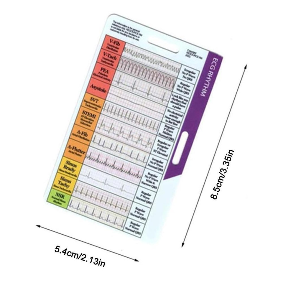 ECG Self-Measurement Ruler Pocket Card new listing Z1Q9 | eBay UK