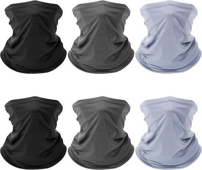6 Pack Neck Gaiter for Men Women Gator Summer UV Dust Mask Cooling Neck ...