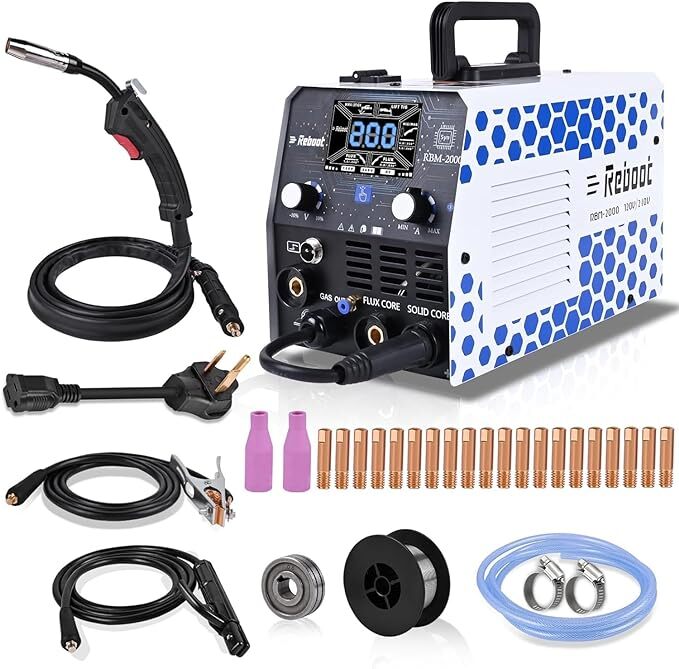 200Amp MIG Welder 120V 240V 5 in 1 Welding Machine, Dual Volt, Large ...