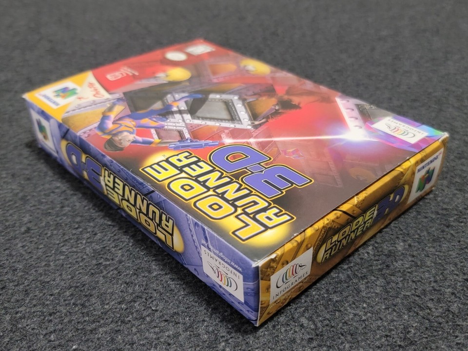 N64 Nintendo 64 LODE RUNNER 3-D CIB Complete Box Game 3D Poster Reg ...
