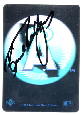 Buck Rodgers Autograph On A 1991 Upper Deck Sticker - California Angels ...