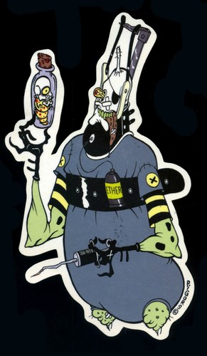 Eric Pigors sticker decal Mad Doctor Scientist toxic toons Zombie ...