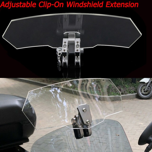 1x Adjustable Clip on Windshield Extension Spoiler Wind Screen ...