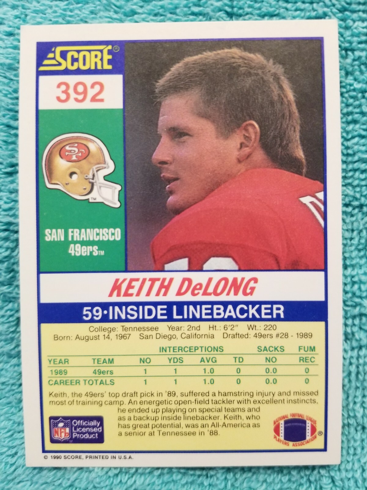 1990+Score+-+%23392+Keith+DeLong for sale online | eBay